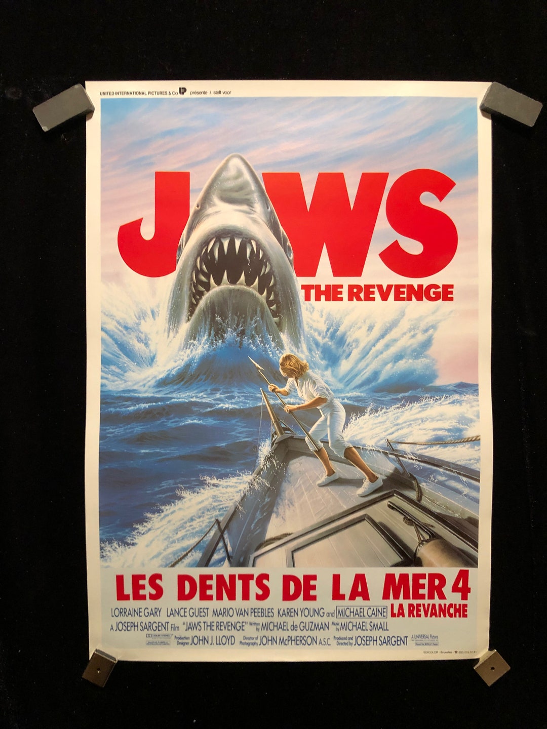 Original 1987 Jaws the Revenge One Sheet Movie Poster, Great White ...