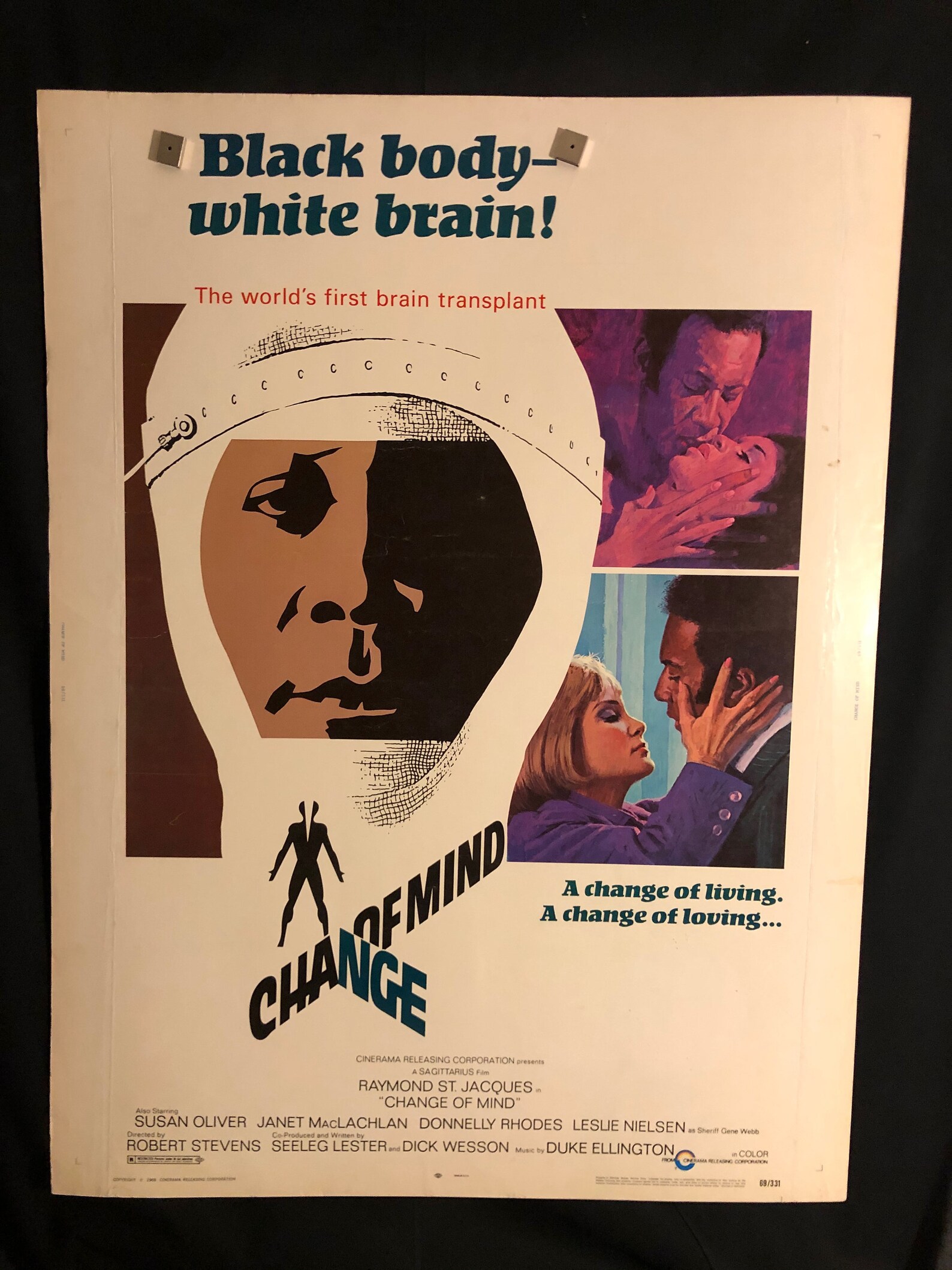 Original 1969 Change Of Mind 30x40 Movie Poster - Etsy México