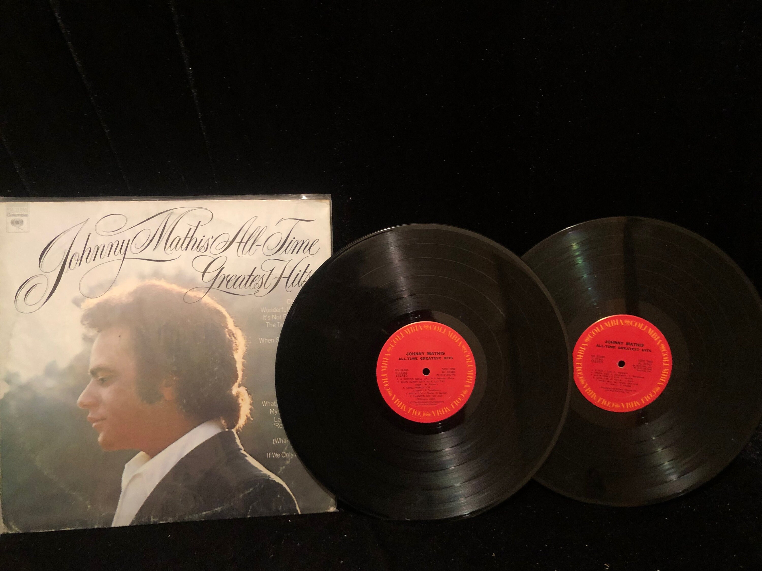 Original Vintage 1972 Johnny Mathis All Time Greatest Hits Vinyl Record ...