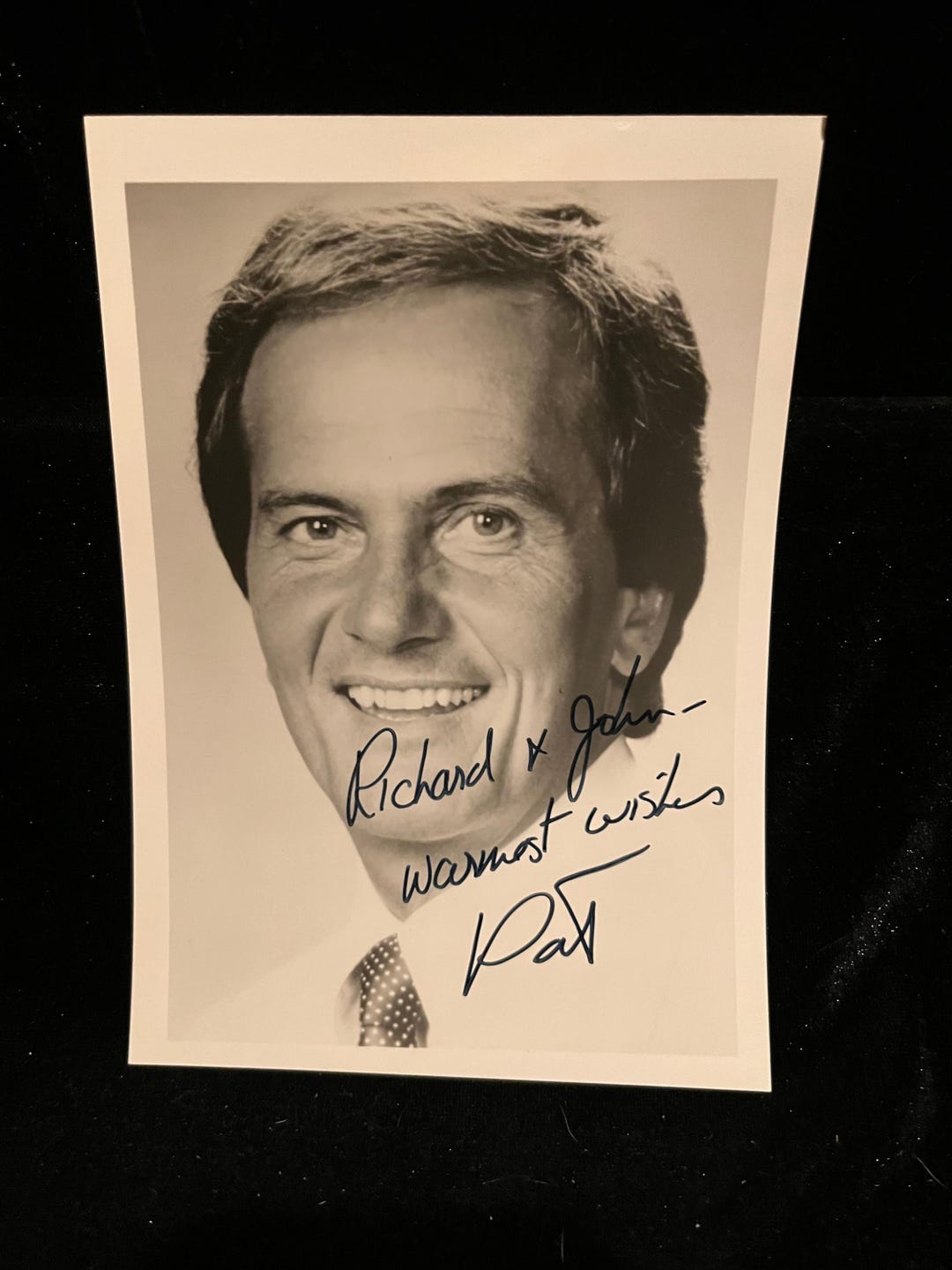 Original 1960s Pat Boone Signed Autographed 4x6 Black and White Photo W ...
