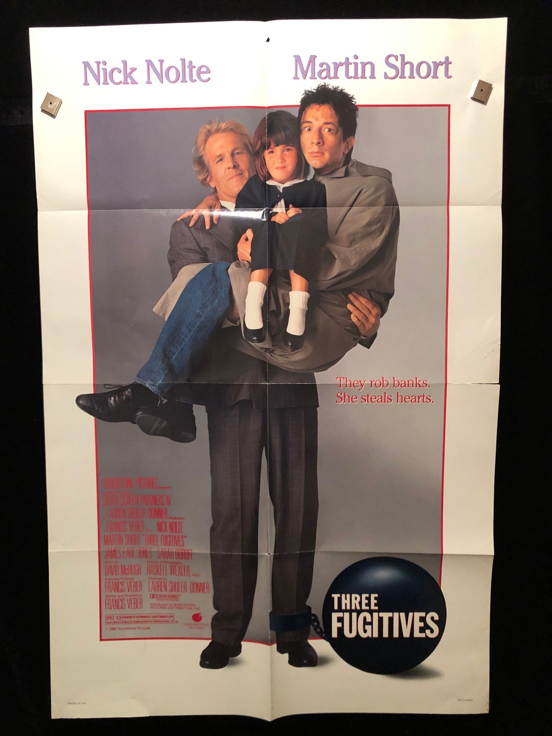Original 1989 Three Fugitives One Sheet Movie Poster Nick Nolte, Martin Short, Comedy - Etsy