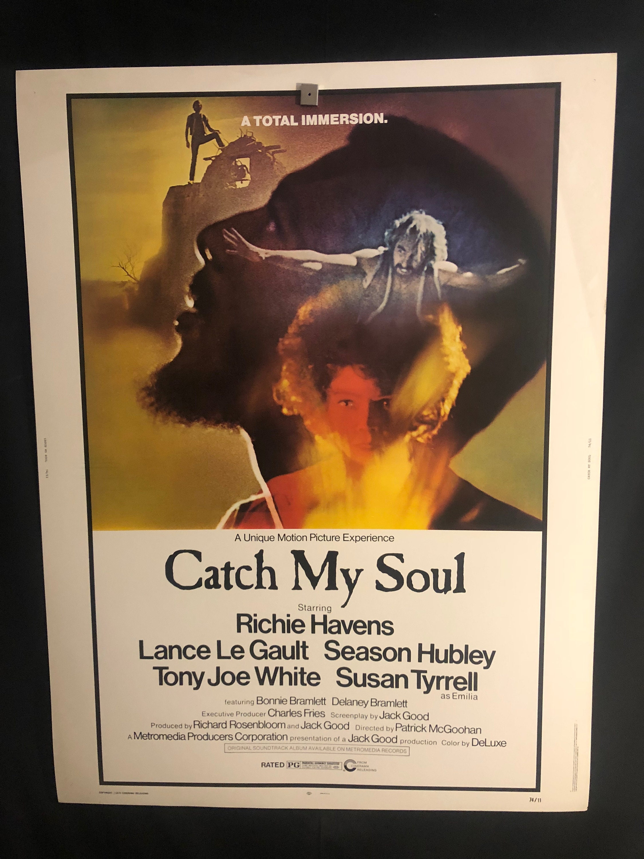 Original 1974 Catch My Soul 30x40 Movie Poster Richie Havens | Etsy