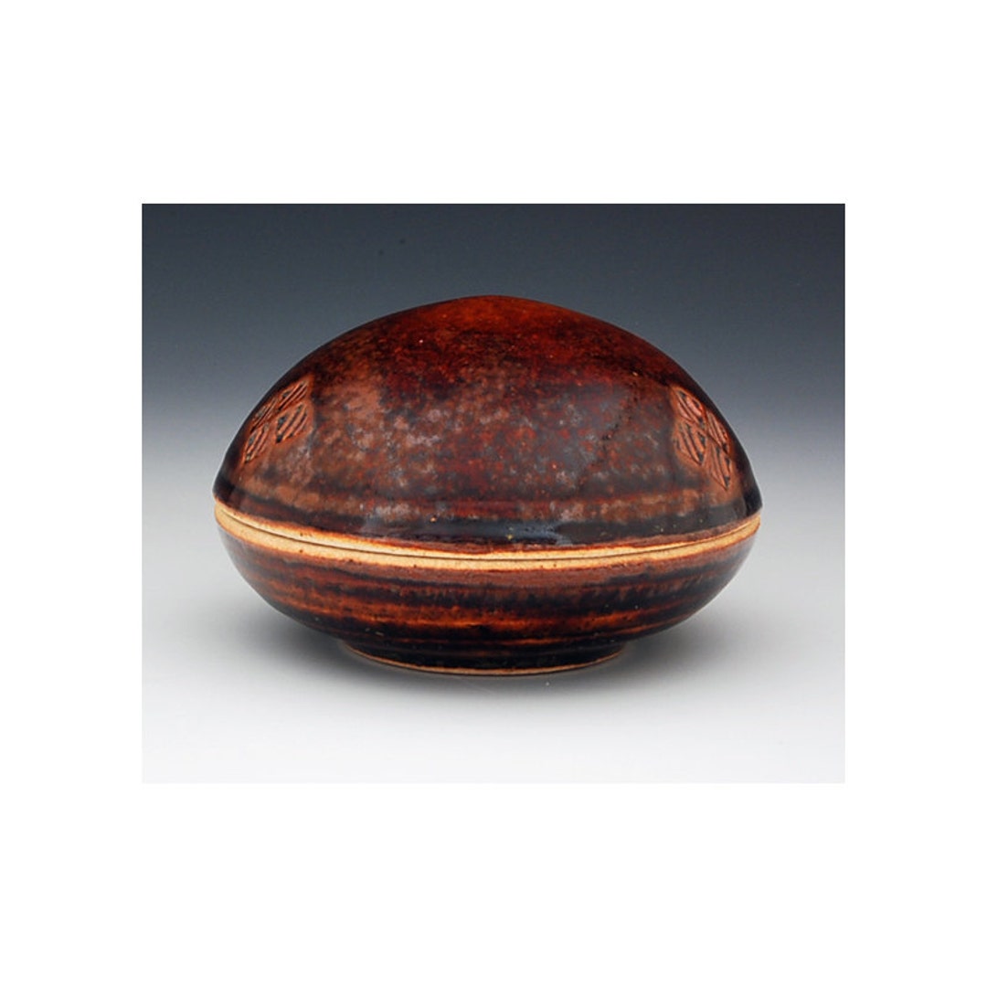 Lidded Pottery Container, Brown, Handmade, Stoneware, Ready to Ship ...