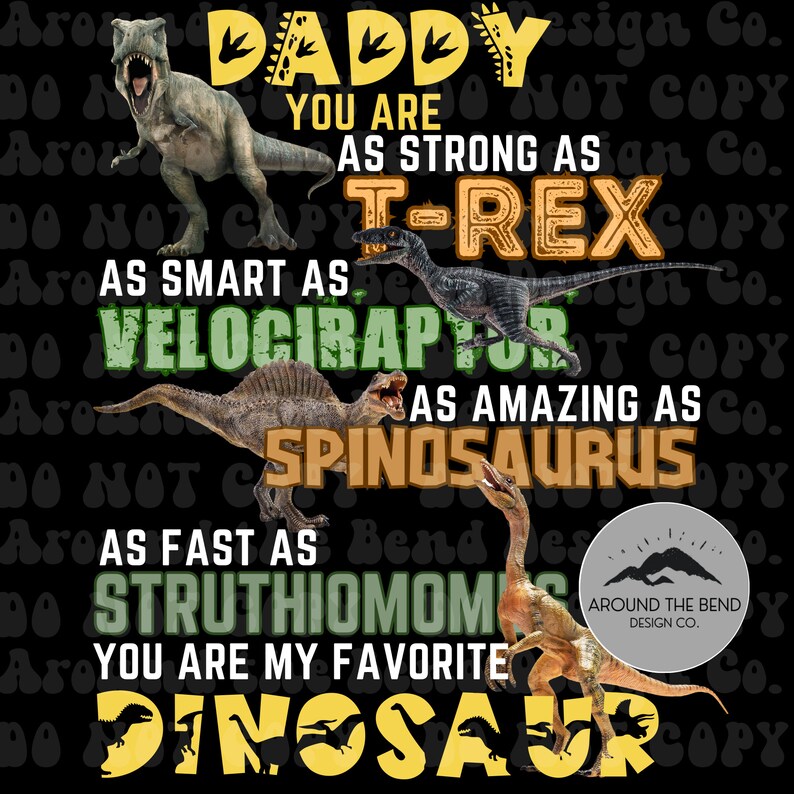 Daddy Dino PNG - Fathers Day Gift Idea - Cool Dinosaur Design - Jpeg ...
