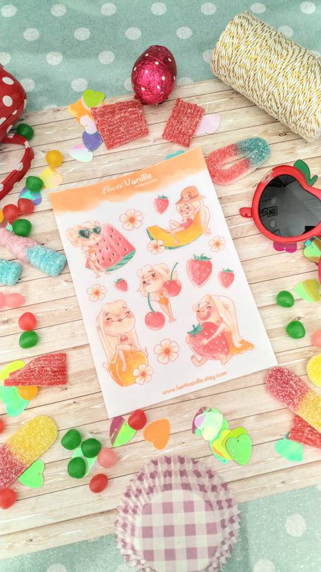 Stickers Die Cut miss Fruit - Etsy