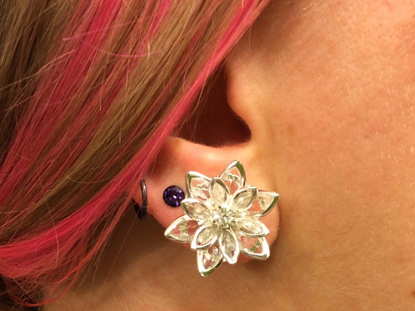 5/8 9/16 1/2 7/16 00g 0g 2g 4g 6g 8g 10g 12g 1 PAIR Clear | Etsy