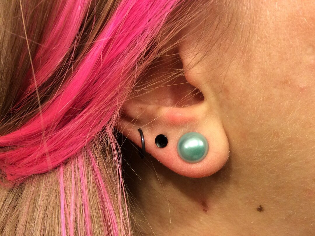 0g 2g 4g 6g 8g 10g 12g 1 PAIR Mint Green 10mm Pearl Plugs Gauges ...