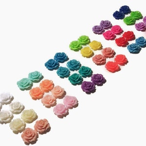 00g 0g 2g 4g 6g 8g 10g 12g 1 PAIR Black 10mm Small Delicate Rose Flower ...