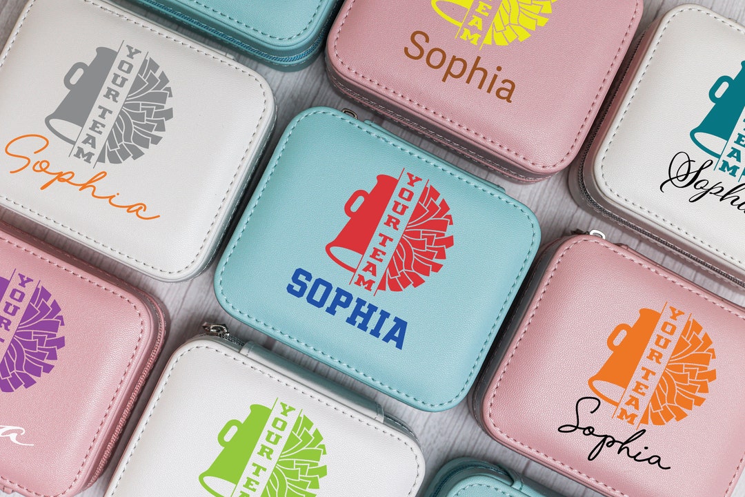Cheerleader Gift Girls Cheerleading Gift Girl Travel Jewelry Case Cheer ...
