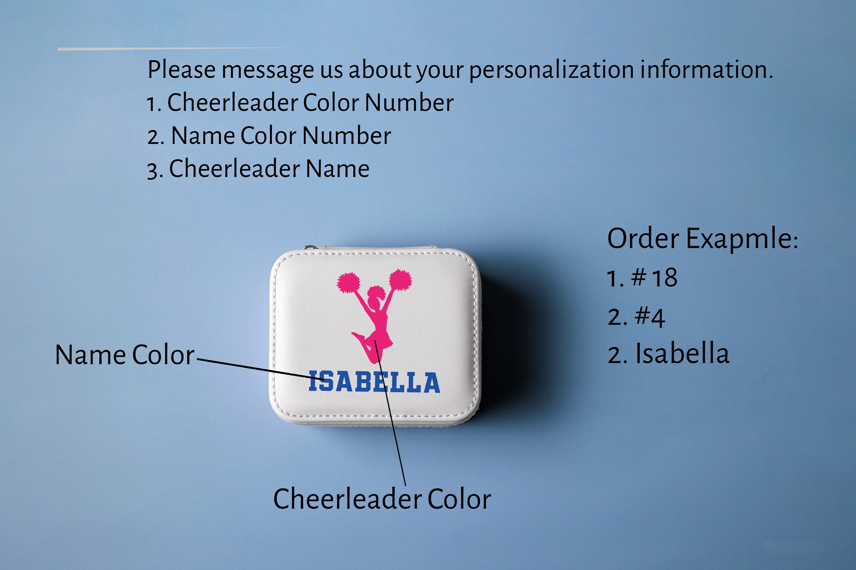 Cheerleader Gift Girls Cheerleading Gift Girl Travel Jewelry Case Cheer ...
