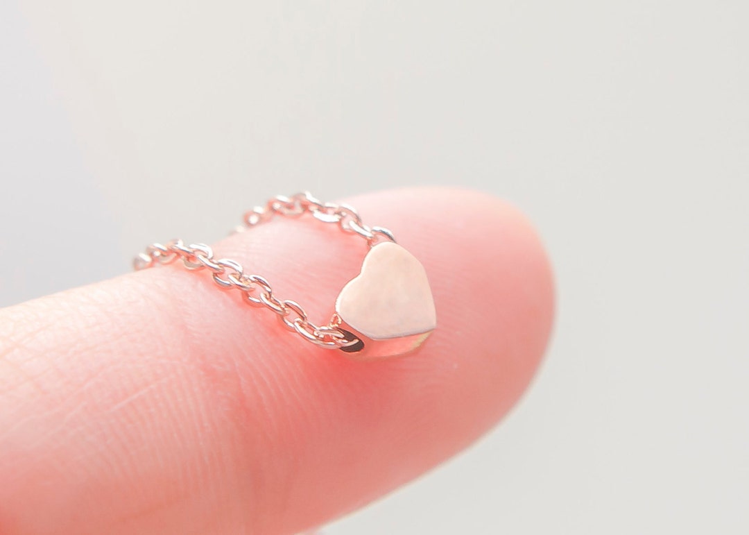 Rose Gold Necklace, Gold Heart Necklace, Heart Necklace, Heart Necklace ...