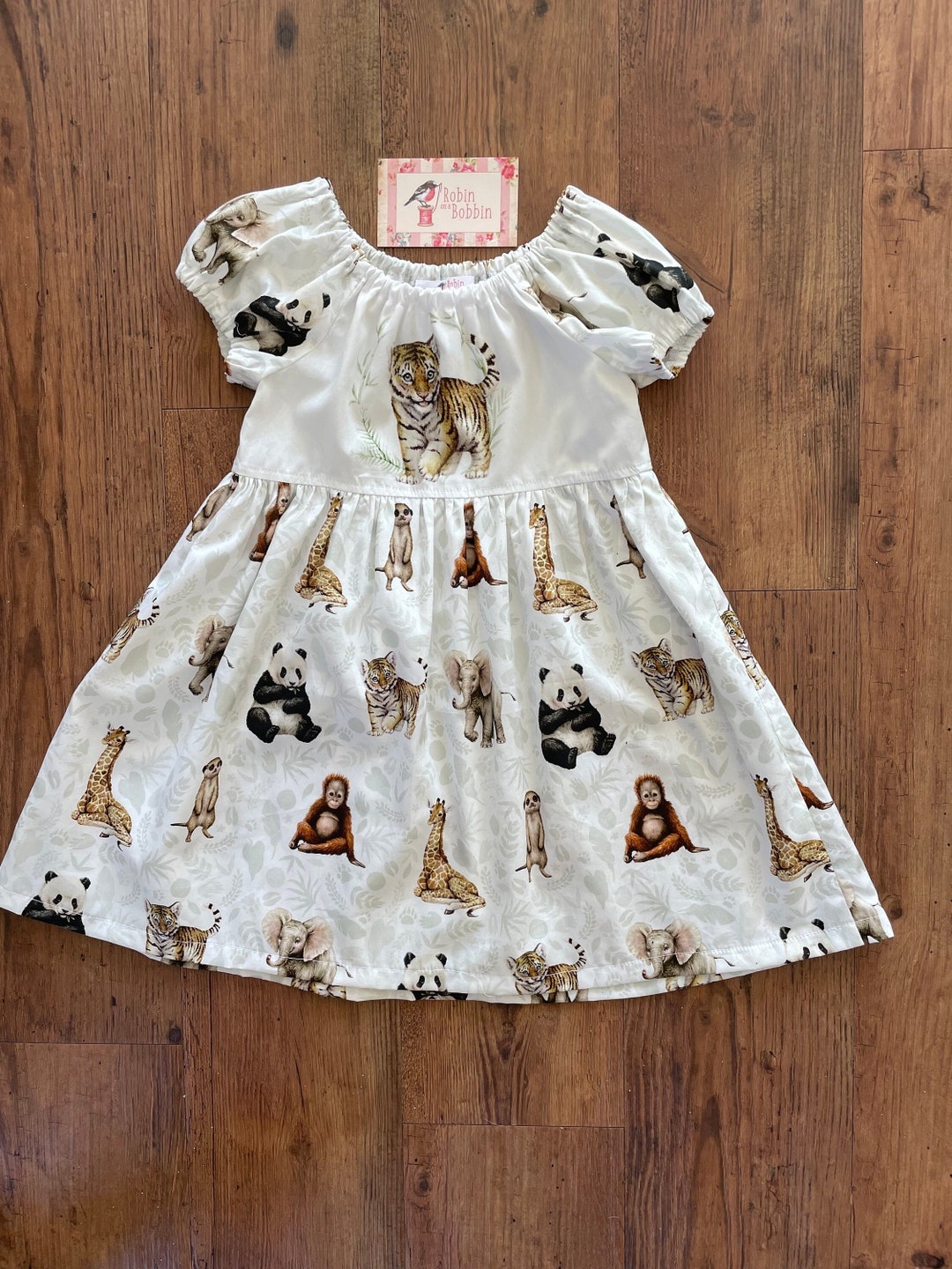 Zoo Dress Jungle Animals Girls Clothing Size 3 Tiger Dress Australian ...