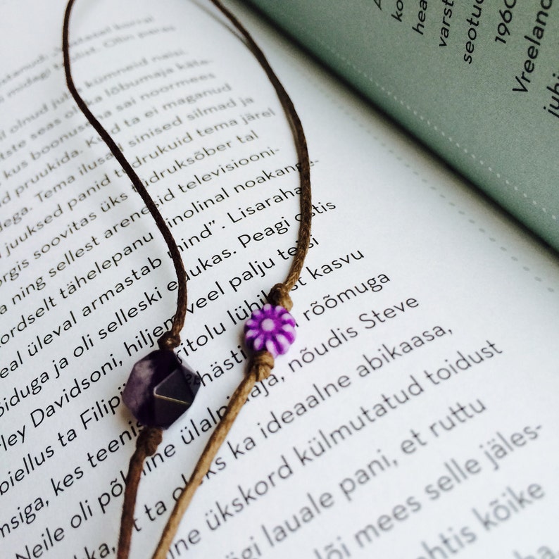 Amethyst bracelet wish bracelet set of 2 friendship | Etsy