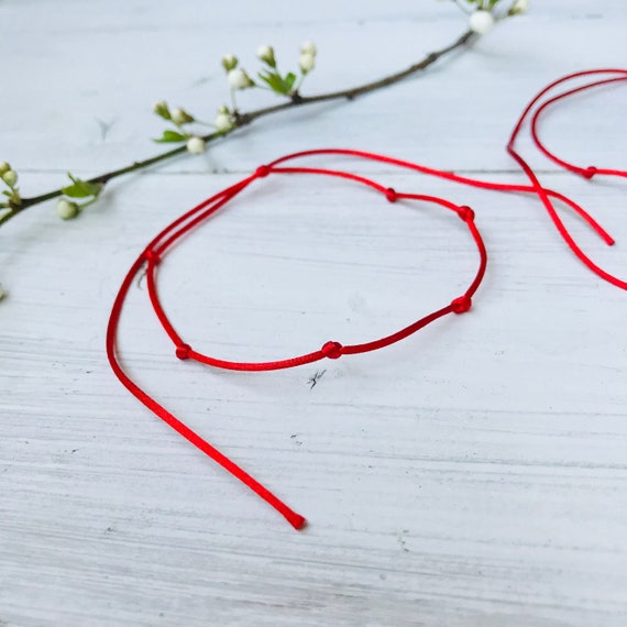 Red String of Fate Men Woman Red String Bracelet Red Cord | Etsy