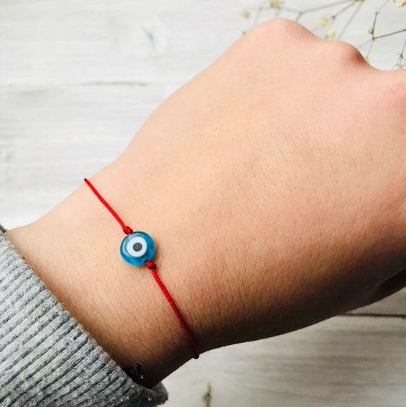 Evil eye bracelet red string bracelet thin cord evil eye | Etsy