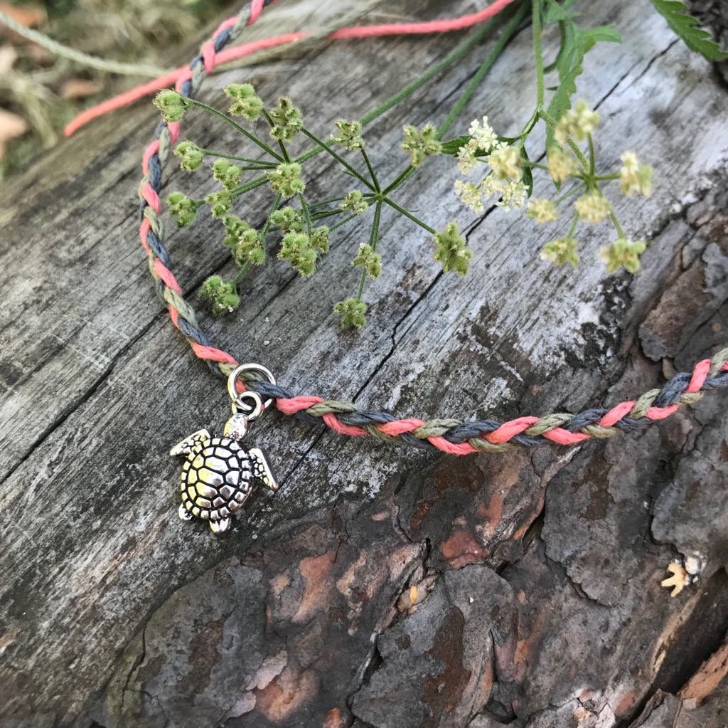Turtle braided Hemp anklet eco friendly hemp women anklet | Etsy