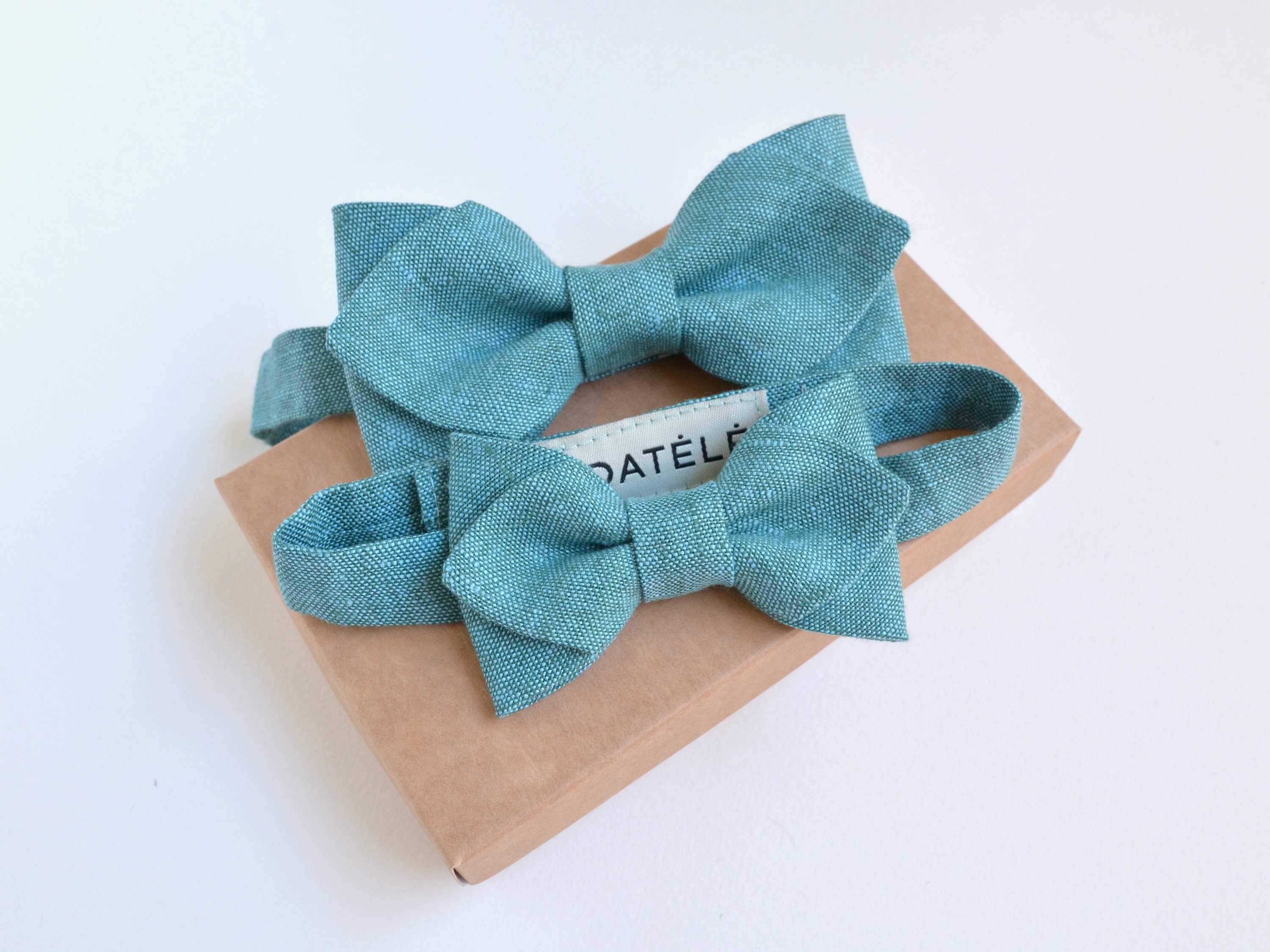 Dad and Son Matching Christening, Wedding Bowties Sky Blue Melange ...