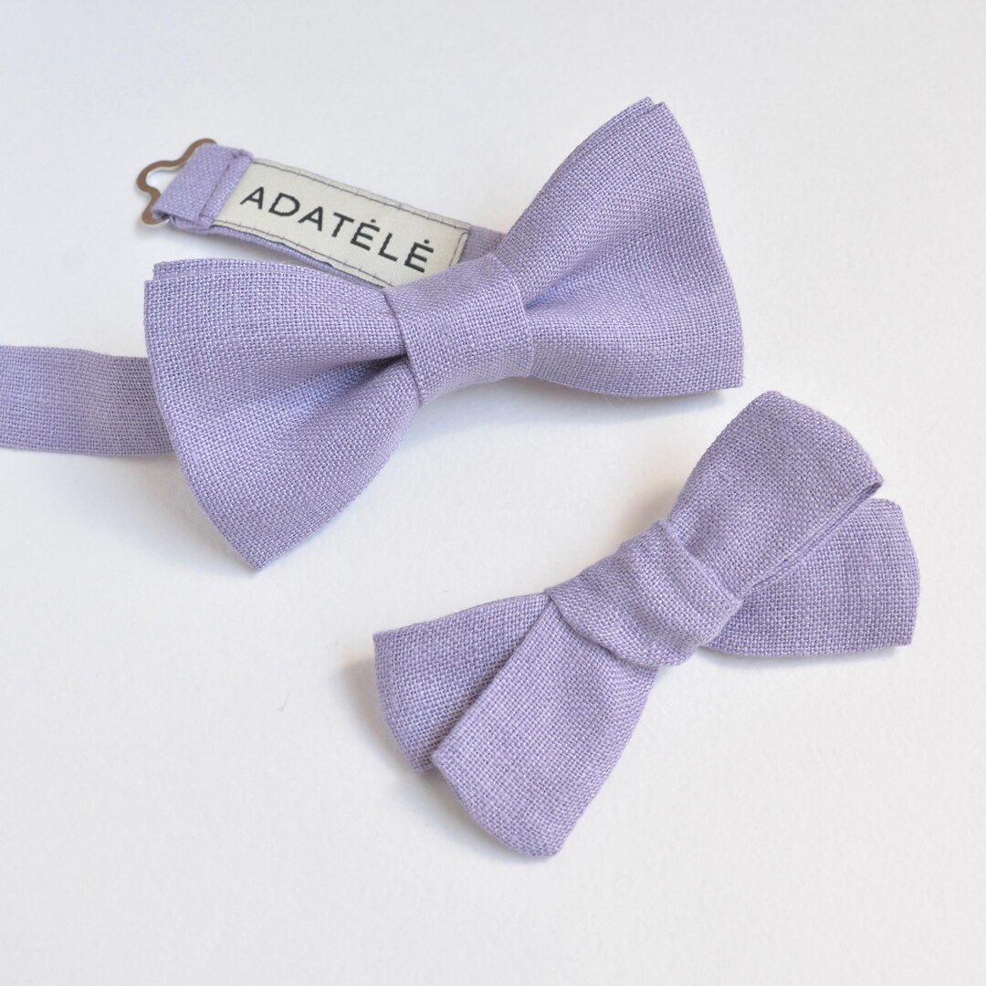 Matching Siblings Brother Sister Boy's Linen Bow Tie Girl's Hair Bow ...