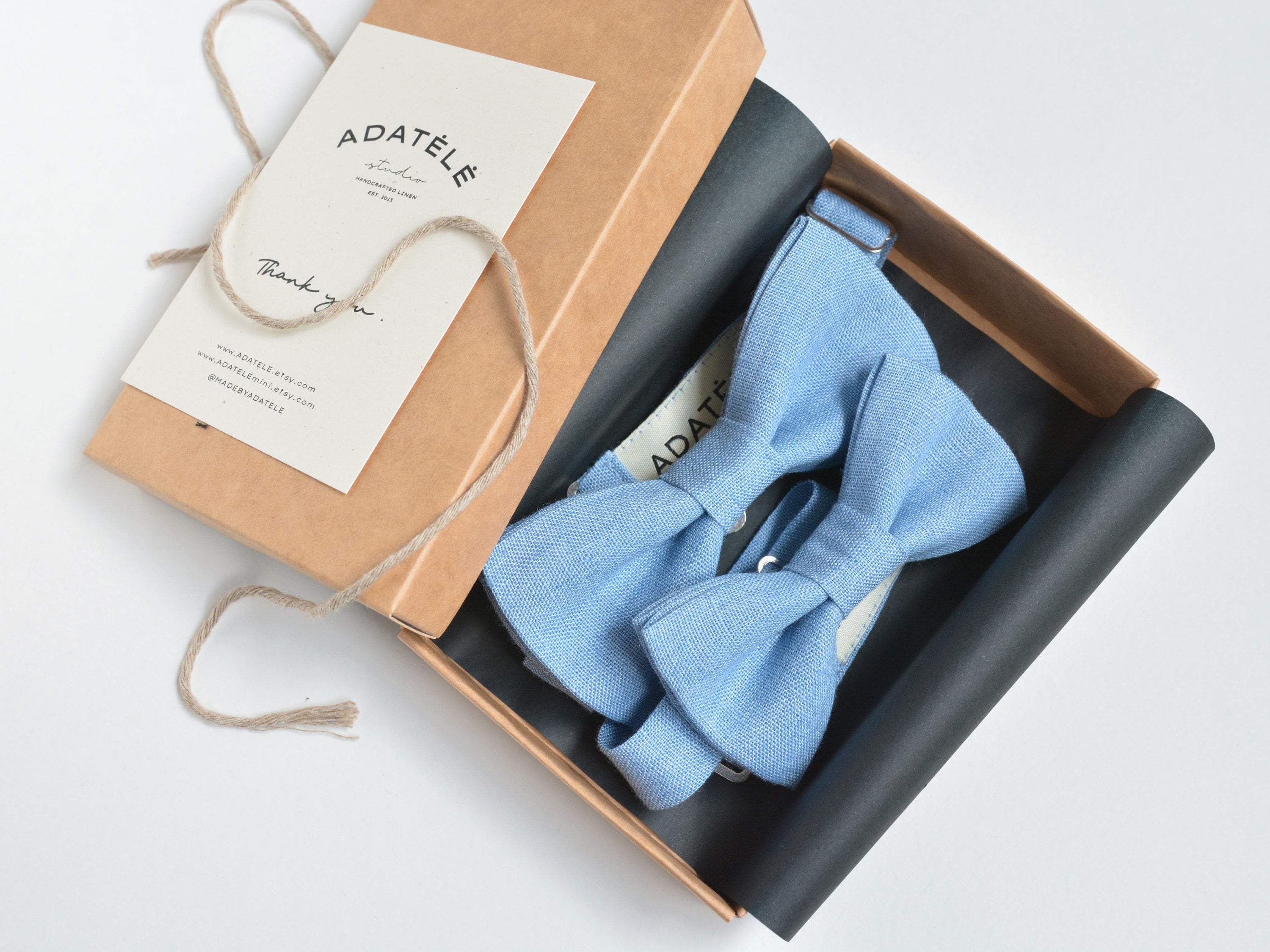 Dad and Son Matching Christening, Wedding Bowties Sky Blue Melange ...