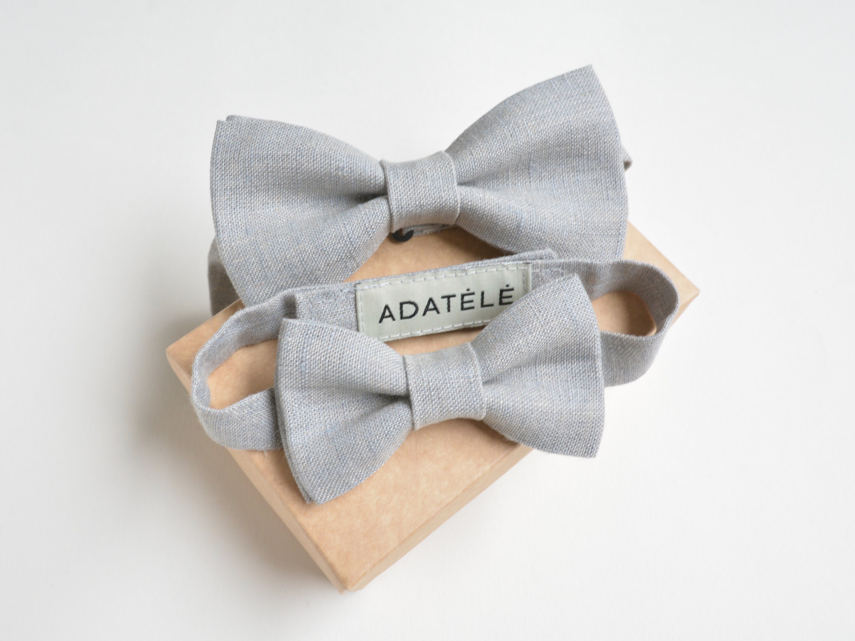 Dad and Son Matching Christening, Wedding Bowties Sky Blue Melange ...