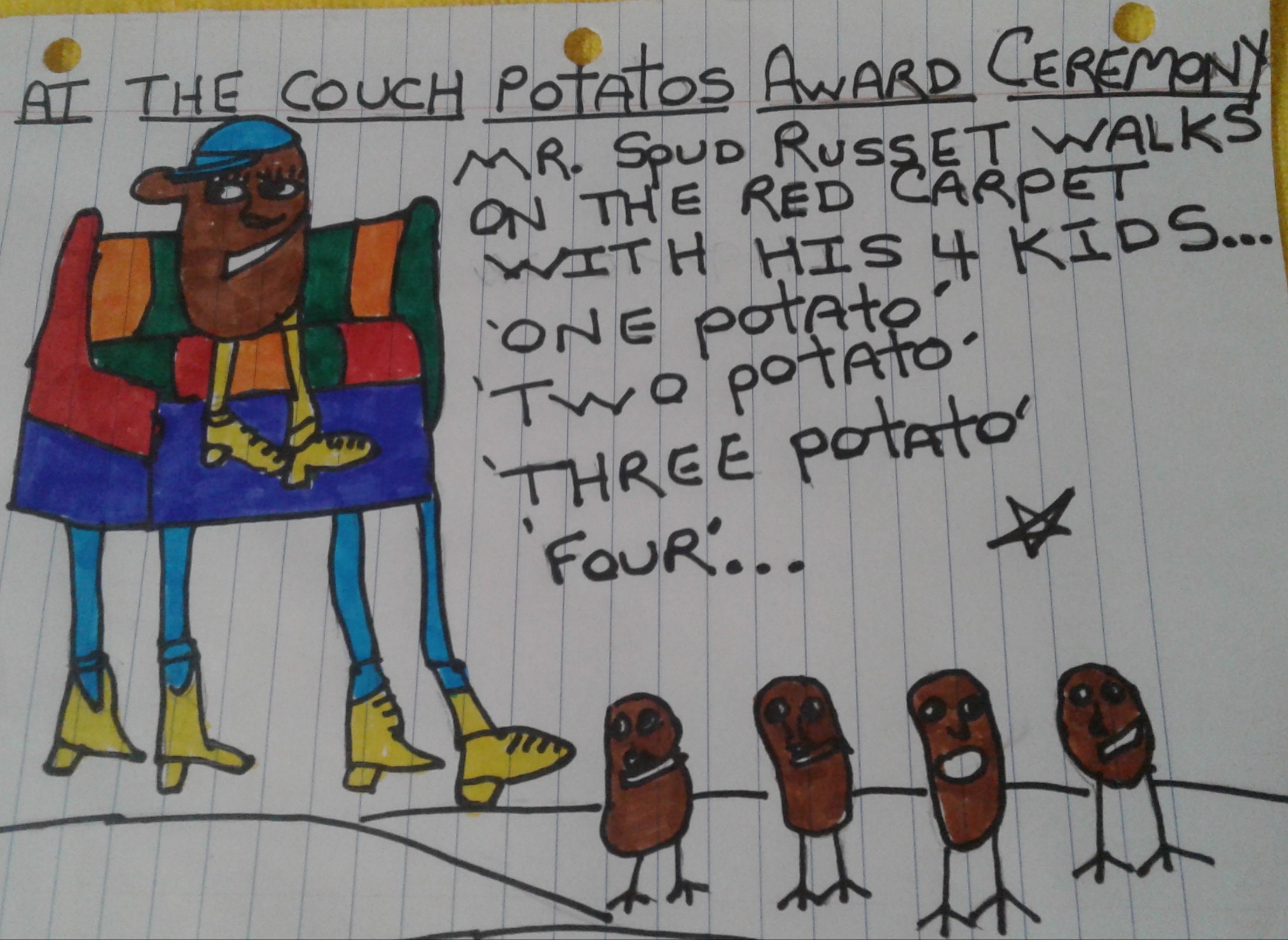 Kid Couch Potato Cartoon