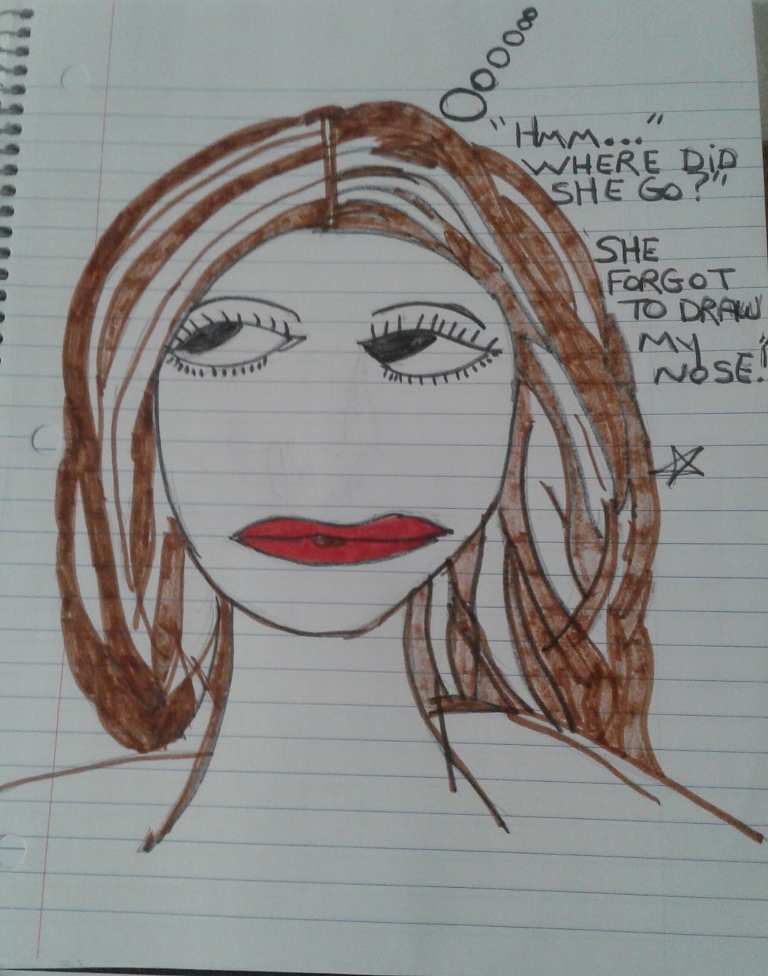 Hmm, Where Did She Go My Cartoonist Forgot to Draw My Nose 10 Digital ...