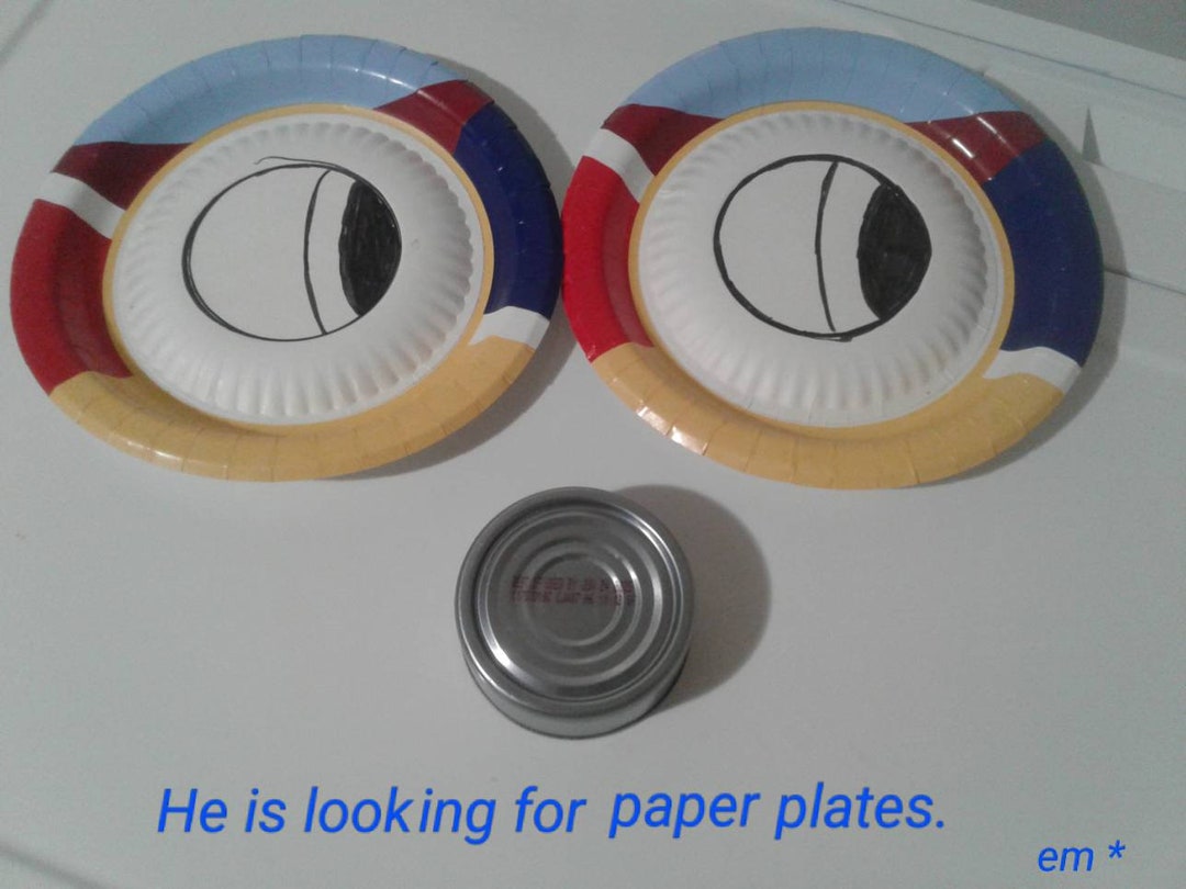 He is Looking for Paper Plates A Digital File See Item Details - Etsy
