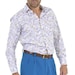 Men's Argentine Tango Shirt, Blue and Beige Leaf Print Men's Shirt, Men ...