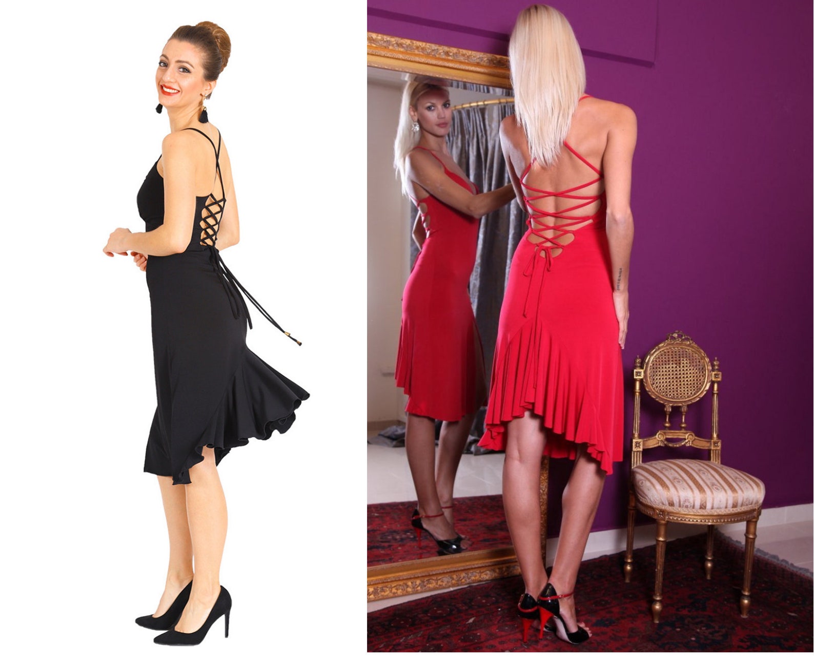 Argentine Tango Dress Milonga Dress Salsa Dance Dress Sexy - Etsy