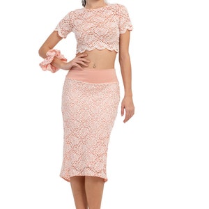 Tango Dance Crop Top, Mint Floral Lace Crop Top, Bodycon Crop Top With ...
