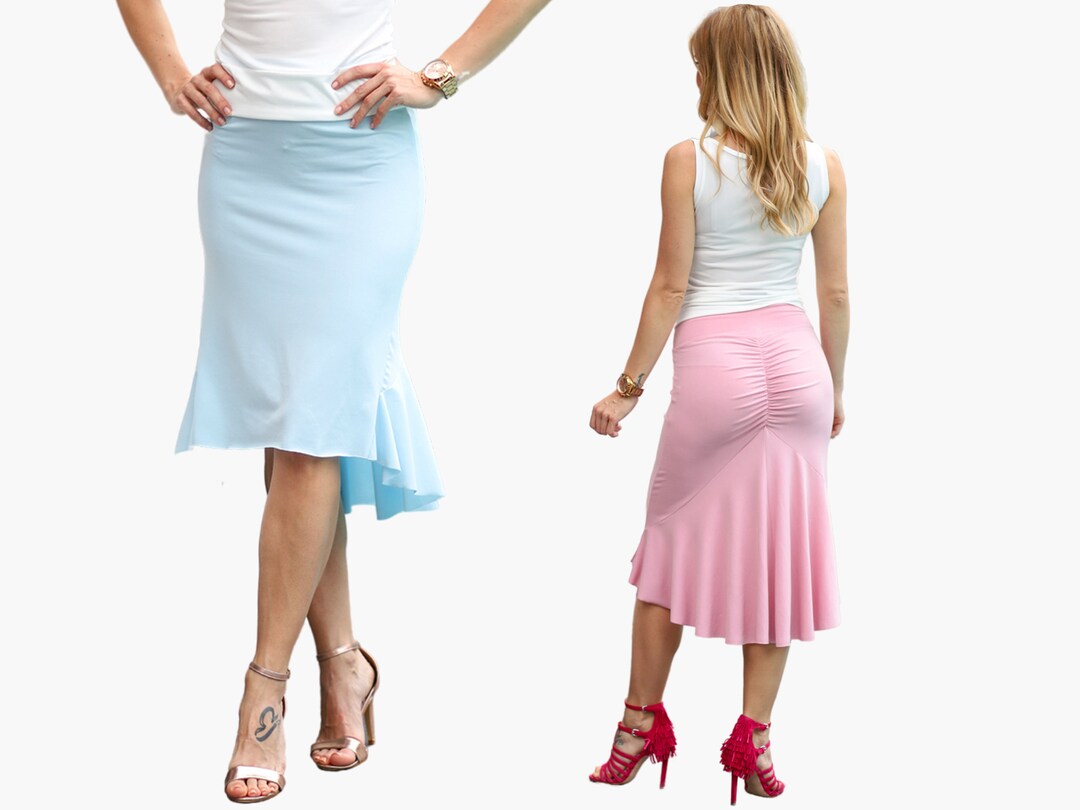 Argentine Tango Skirt Soft Stretch Jersey Skirt Sexy Chic - Etsy