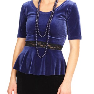 Argentine Tango Top, Salsa Dance Top, Evening Ruffle Velvet Blouse ...