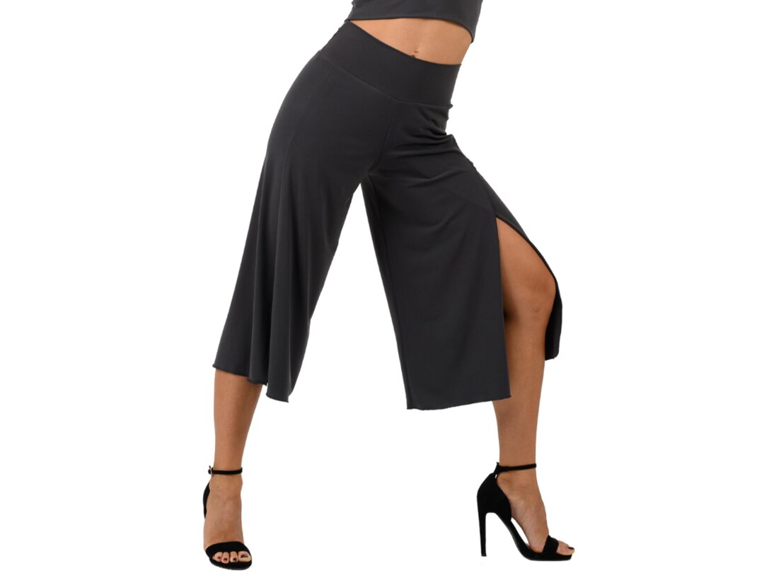 Wrap Cropped Tango Dance Pants With Slits - Etsy