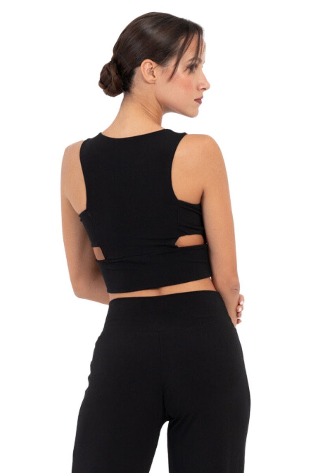 Sleeveless Bodycon Tango Dance Crop Top With Side Cutouts - Etsy