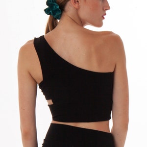 Argentine Tango Top, One off the Shoulder Top, Latin Practice Crop Top ...