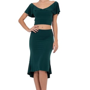 Argentine Tango Skirt, Latin Dance Skirt, Bodycon Mermaid Tail Knee ...