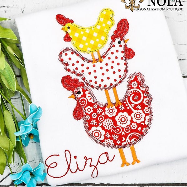 Chicken Applique - Etsy