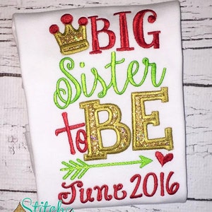Big Sister to Be Big Brother to Be Sibling Set - Etsy