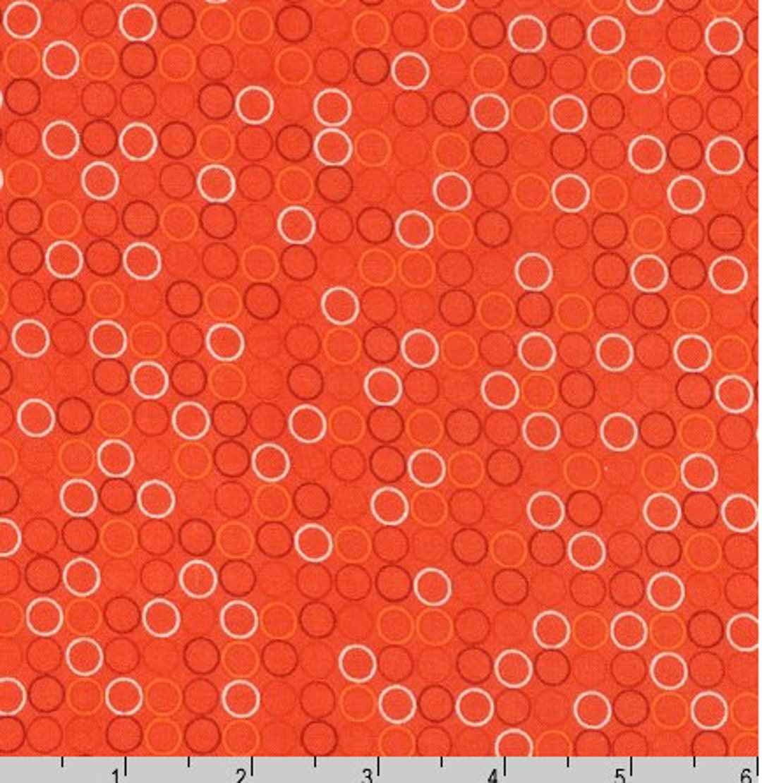 Spot on Tangerine by Robert Kaufman, Orange Polka Dots, Polka Dots ...