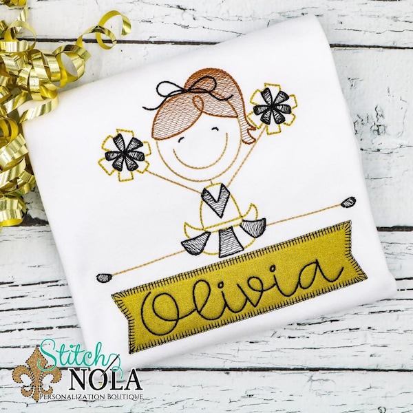 Cheerleader Applique - Etsy