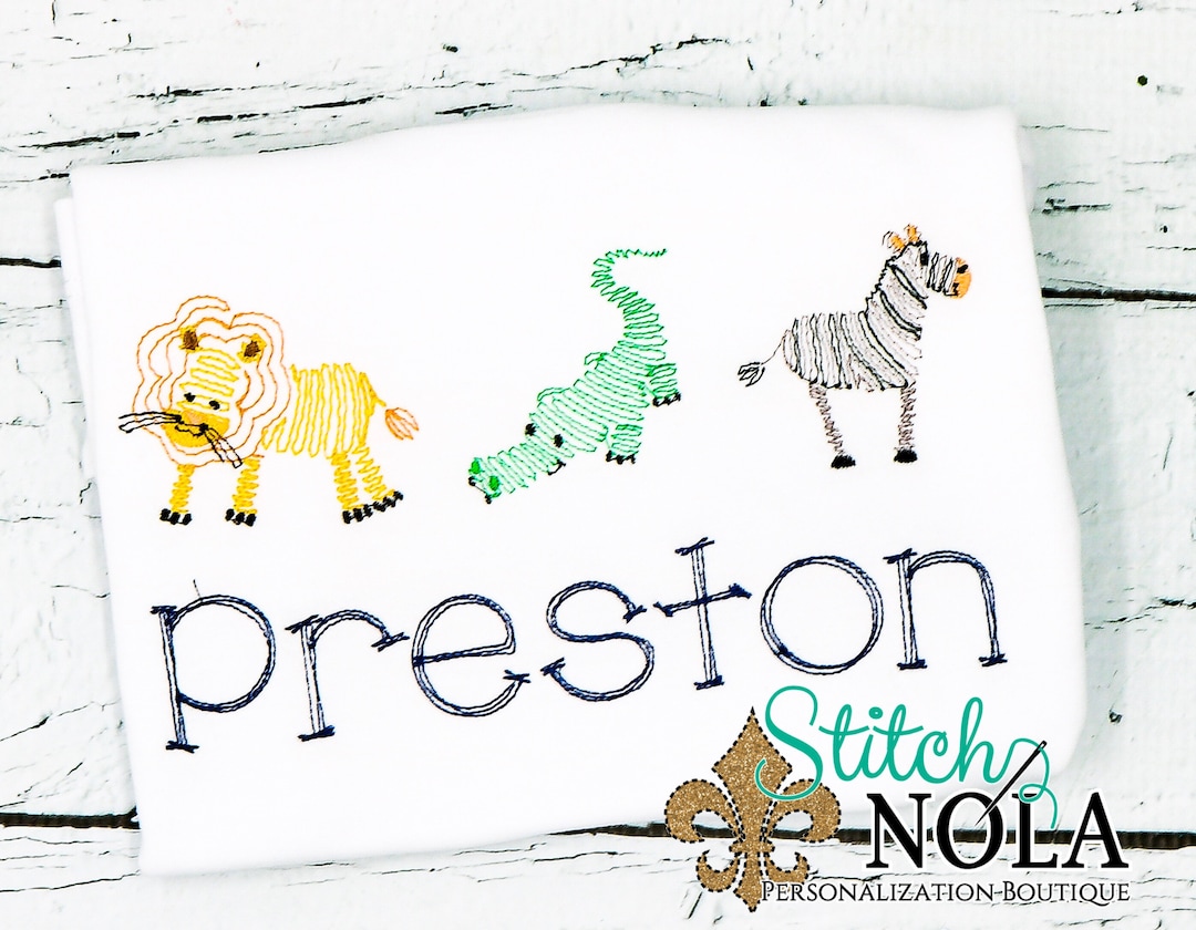 Zoo Animals Scribble, Zoo Animals Vintage Stitch, Zoo Animal Trio, Zoo ...