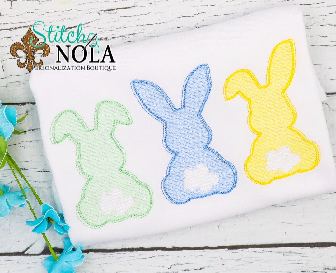 Bunny Sketch Trio, Bunny Vintage Trio, Easter Shirt, Bunny Shirt, Girl ...
