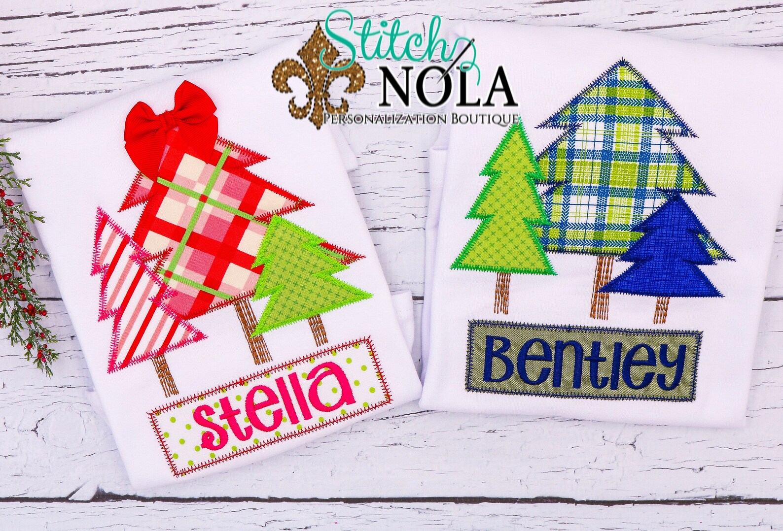 Woodlands Tree Trio Christmas Tree Trio Tree Trio Applique - Etsy