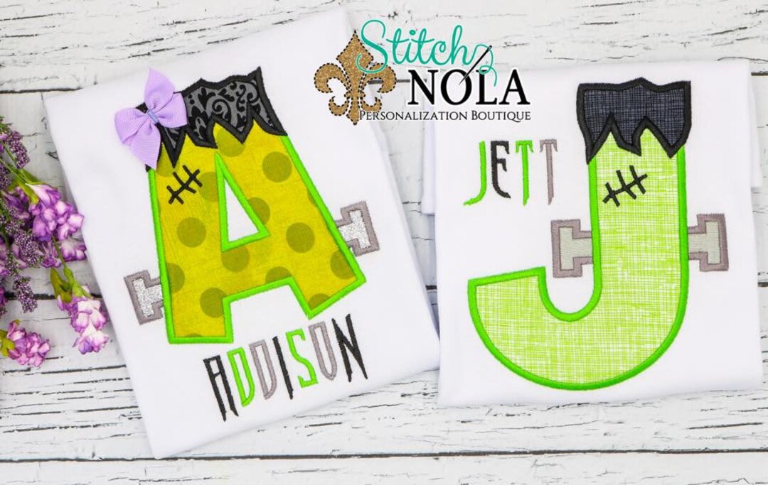 Frankenstein Alpha Applique, Frankenstein Applique, Frankie Applique ...