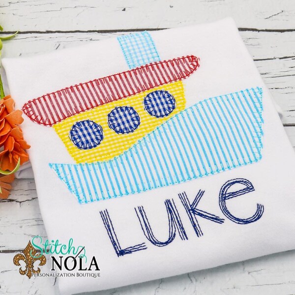 Boat Applique - Etsy