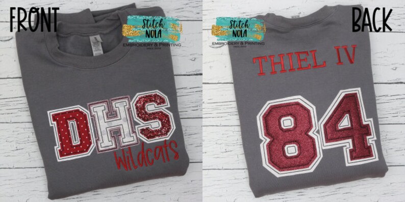 Spirit Sweatshirt Embroidery Applique Team Spirit Spirit Etsy