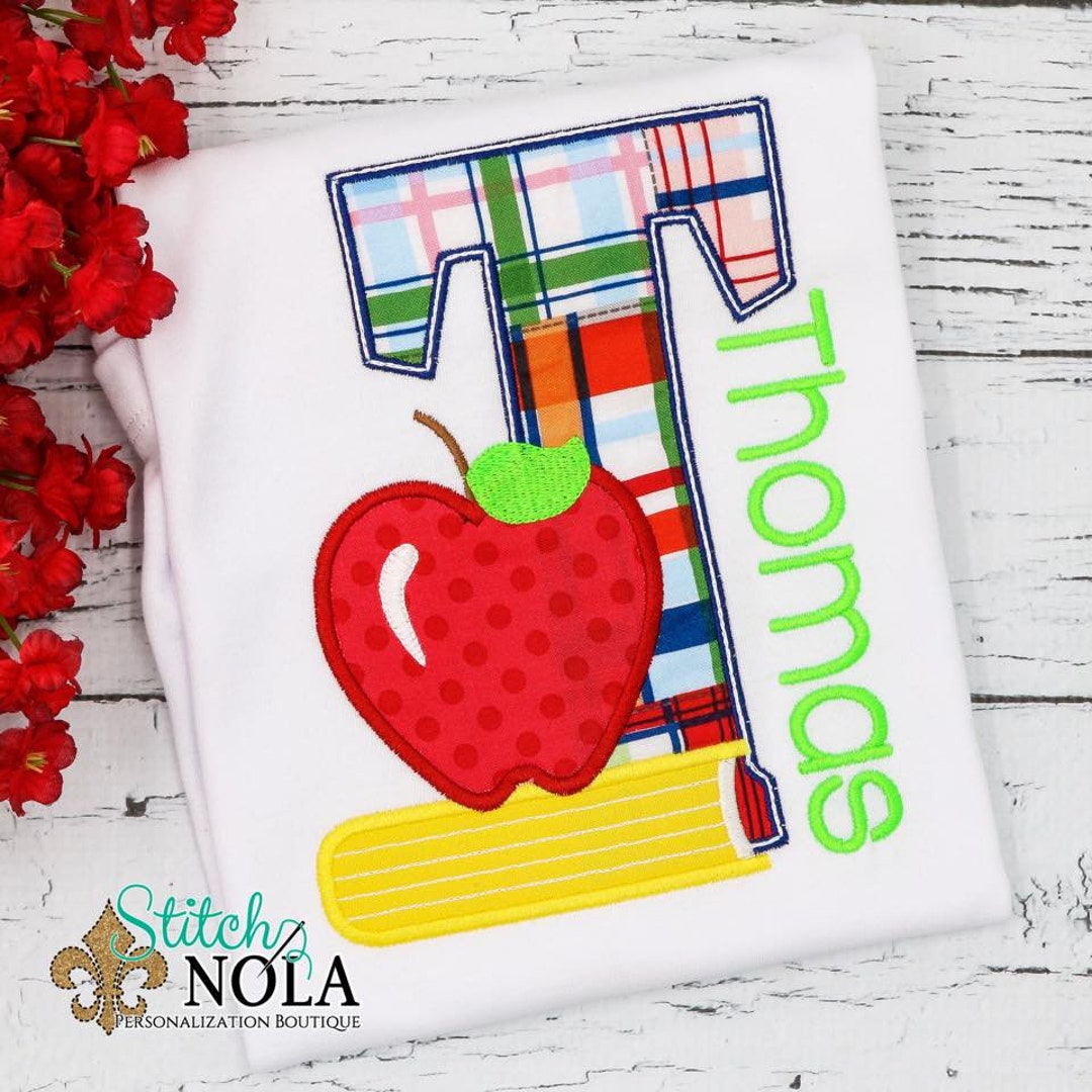 Apple Alpha Applique, Apple Alpha Shirt, Back to School Shirt, Back to ...