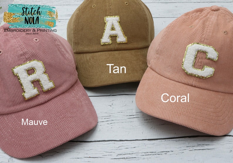 Corduroy Hat With Varsity Letter - Etsy