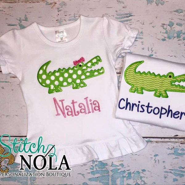 Alligator Applique - Etsy
