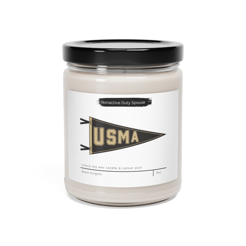 USMA Logos 1974-2023 Scented Soy Candle, 9oz, Cadet Soldier, Thank You ...